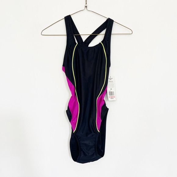 Speedo | Swim | Speedo Swimsuit Womens 28 Us 2 Black Pink One Piece Pro ...